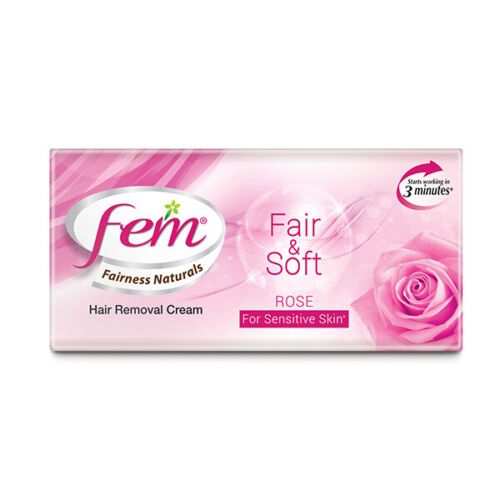 Fem Fairness Naturals Hair Removal Cream Fair and SOFT ROSE FOR SENSITIVE SKIN 60G | Shopee Malaysia