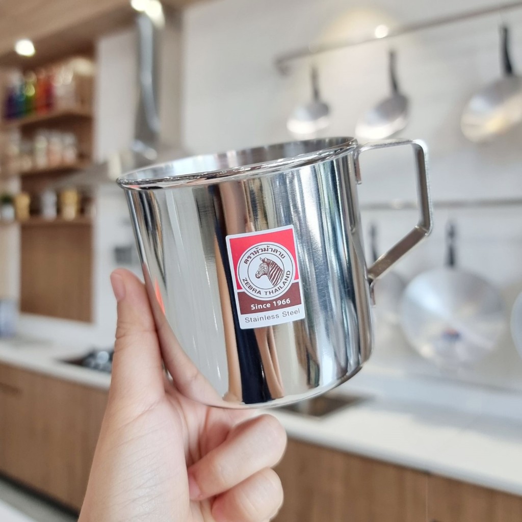 ZEBRA Stainless Steel Water Can 7 8 9 10 11 12 cm Head Scoop Glass With ...