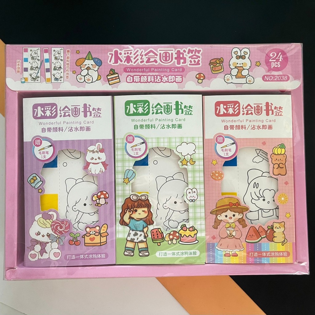 (12 Dozen Lift) Cute Paint Set With Brushes Assorted/Lift (12 Pieces ...