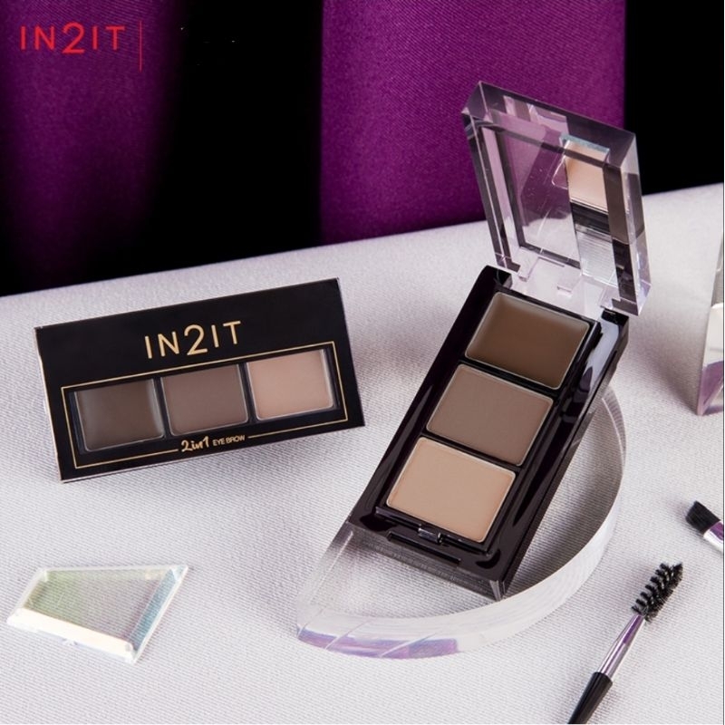 IN2IT 2-IN-1 Eyebrow Powder & Wax Palette (ERC01) 2.5g | Shopee Malaysia