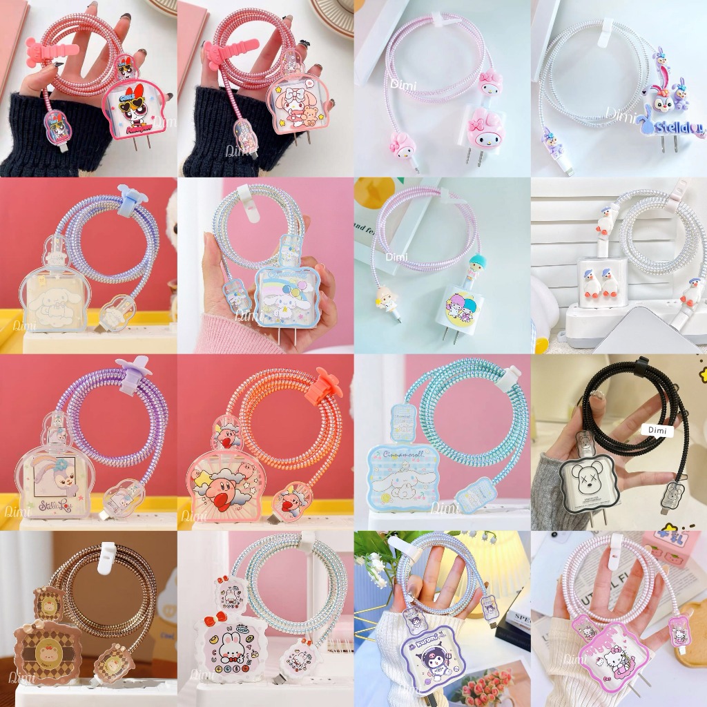 18/20w Cute Cartoon Charging Cable Preservation Kit For Iphone | Shopee ...