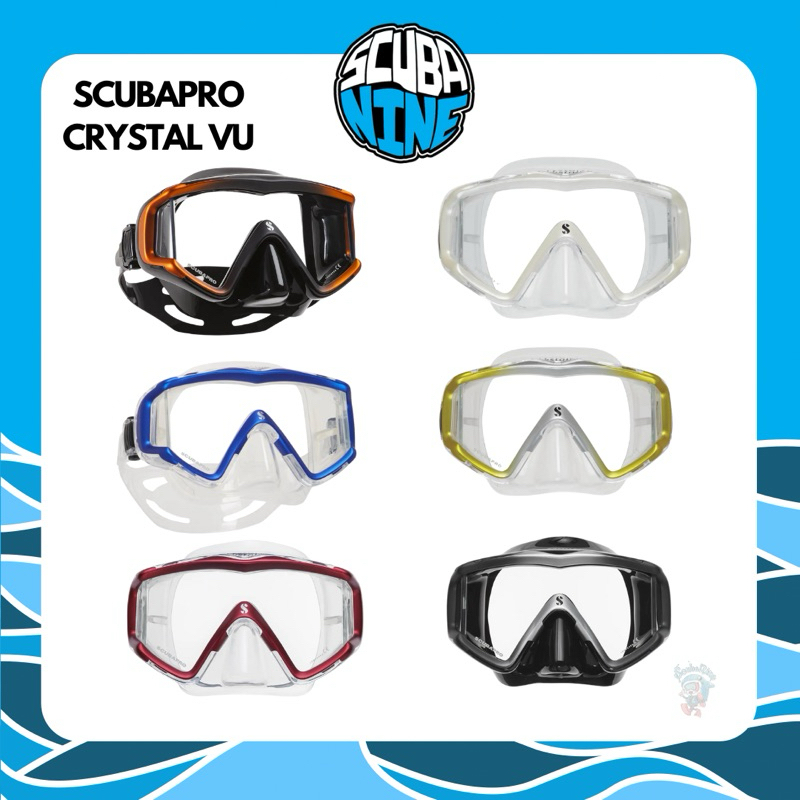 SCUBAPRO Snorkel Mask CRYSTAL VU mttallic Available In Many Colors New ...