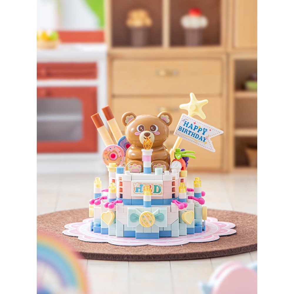 Building Blocks Cake Shaped Melaleuca French Fries Milk Tea Burger Mini ...
