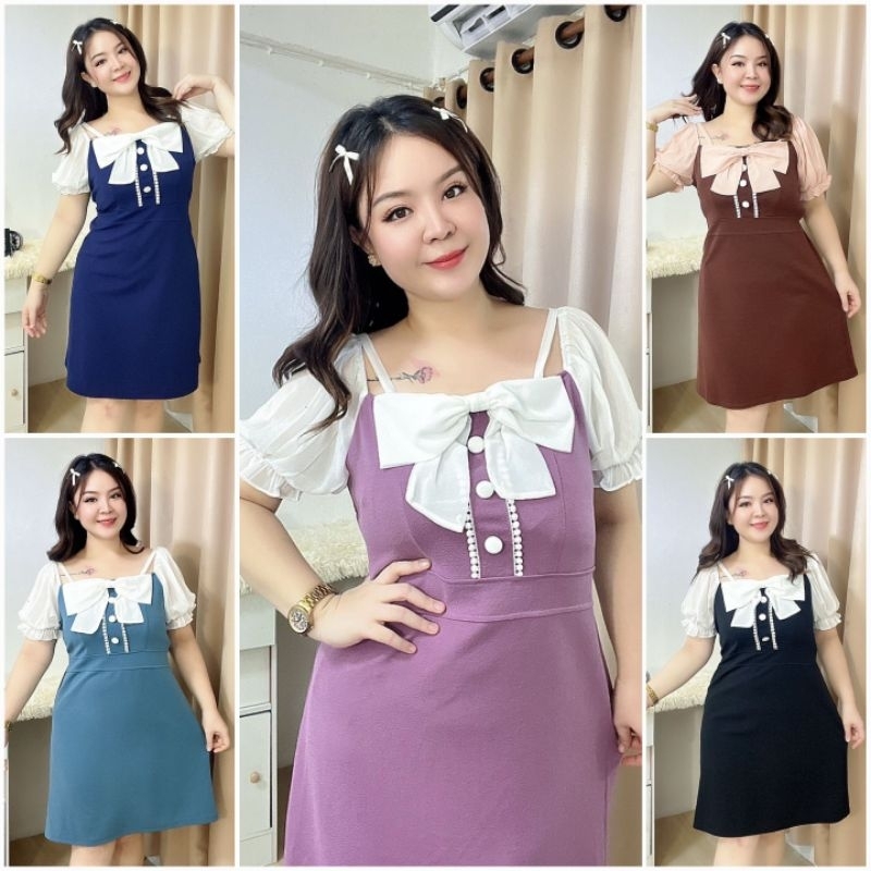 Plump Girl Dress No Need To Iron Chest 40-44 Inches/Waist 34-42/Hips 46 ...