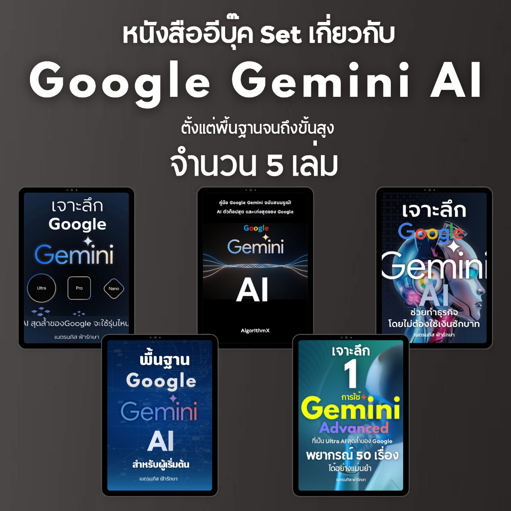 Bundle Of 5 Books About Google Gemini AI From Basic To Advanced (Fluffy ...