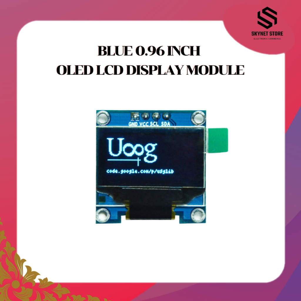 BLUE 0.96 inch OLED LCD display module 12864 (I2C interface module ...