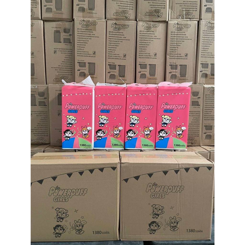 Pull-Type Tissue Powerpuff/LABUBU Can Be Hung Soft Paper Dust-Free ...