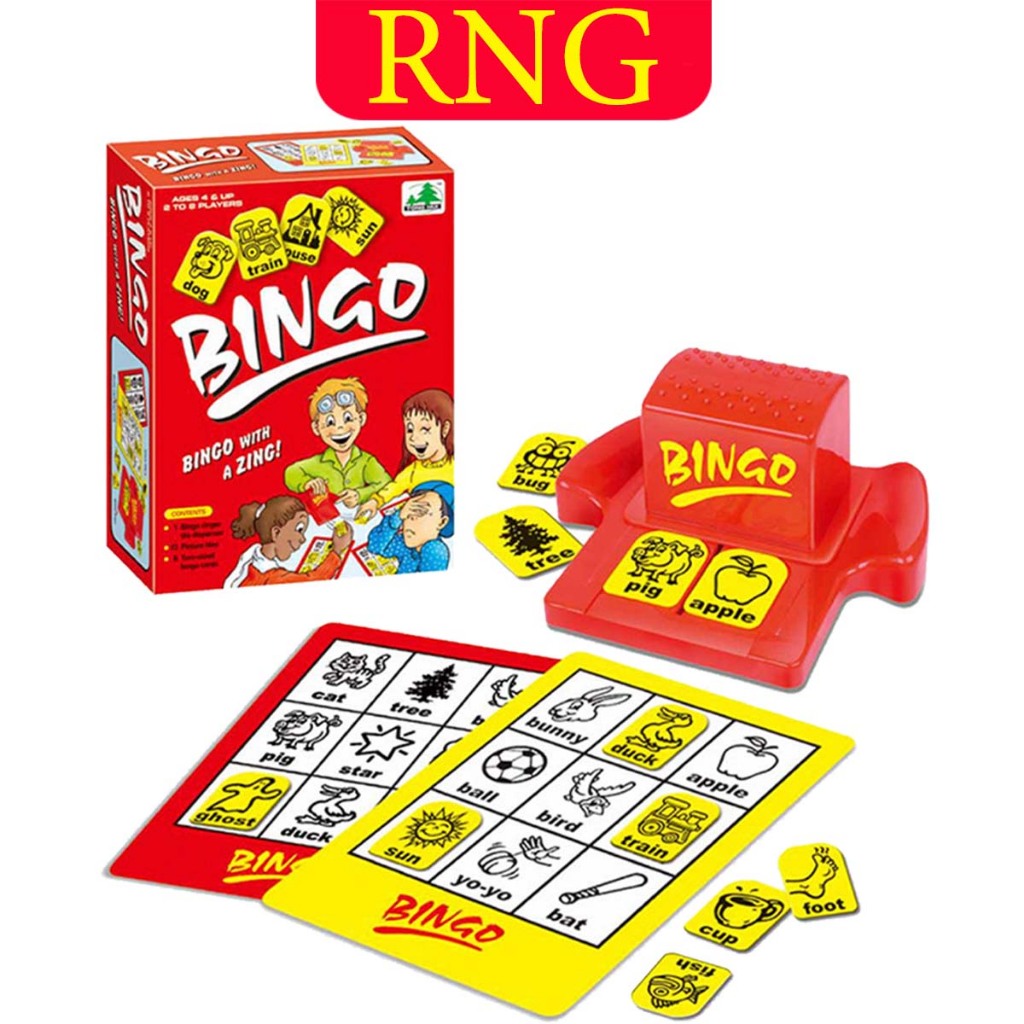 Bingo Game Play A Friend For Learning To Vocabulary 2-8 People ...