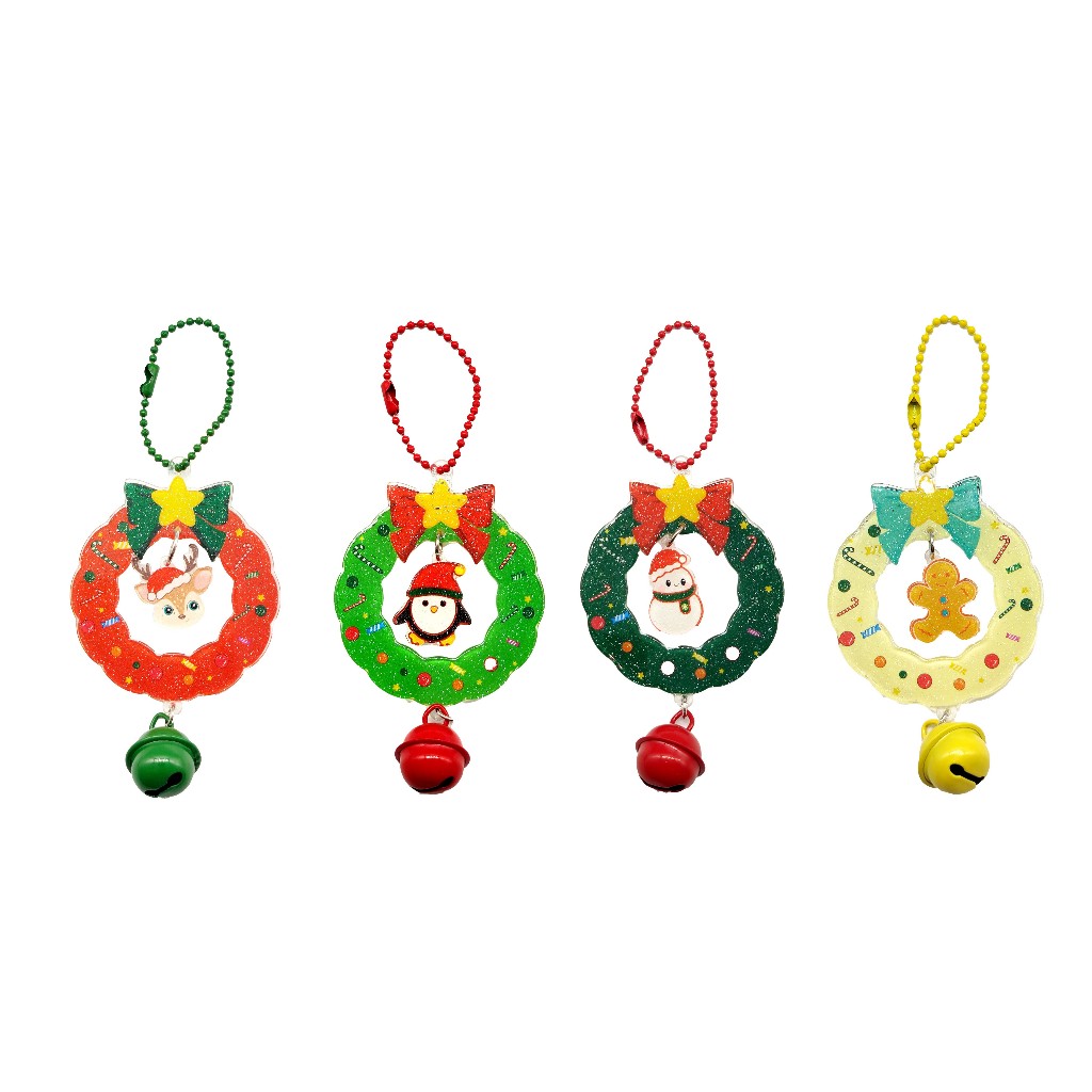 Miniso Acrylic Keychain With Bell Christmas Collection Cute Series ...