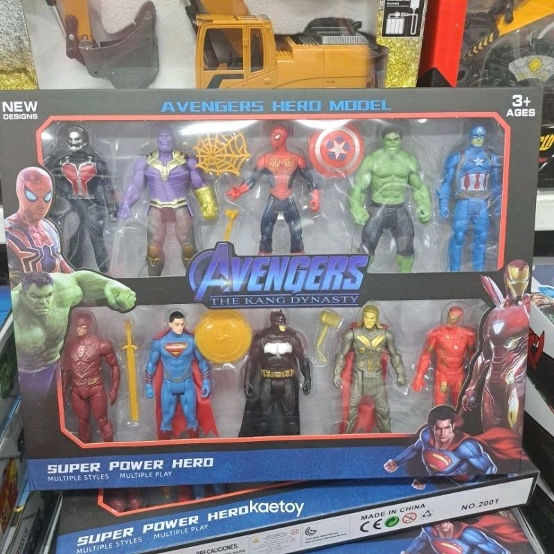 armtoy Toy Super Hero Model Figures Set Of 10 The Hulk Thanos Spider ...