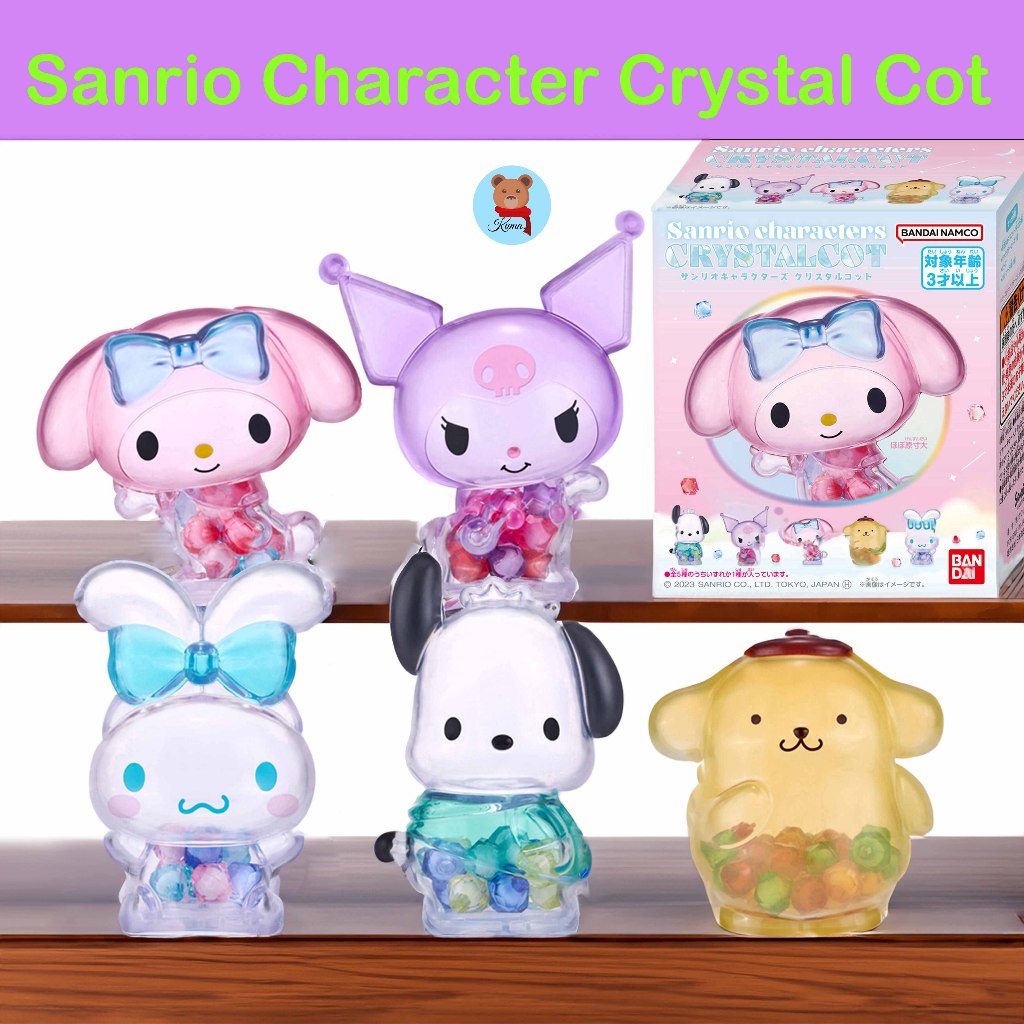 Sanrio Characters Crystal Cot 5pieces Bandai My melody Kuromi Pochacco ...