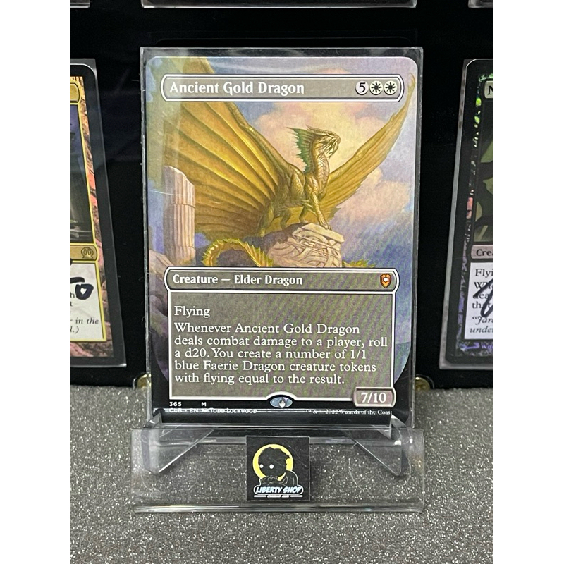 (MTG)(Commander Legends) Ancient Gold Dragon (Borderless)(NM) | Shopee ...