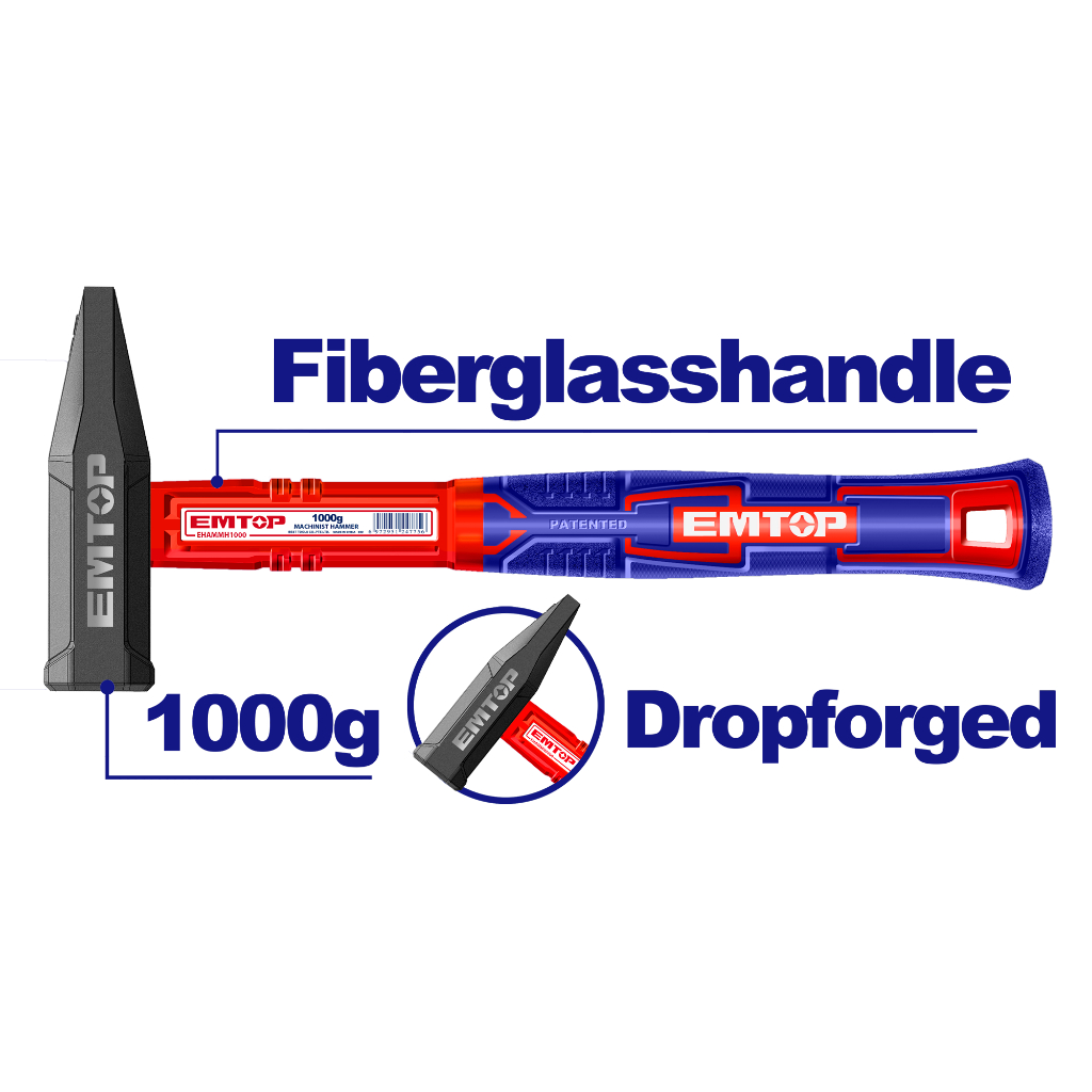 EMTOP Goldsmith Hammer 300g Model EHAMMH1000 | Shopee Malaysia