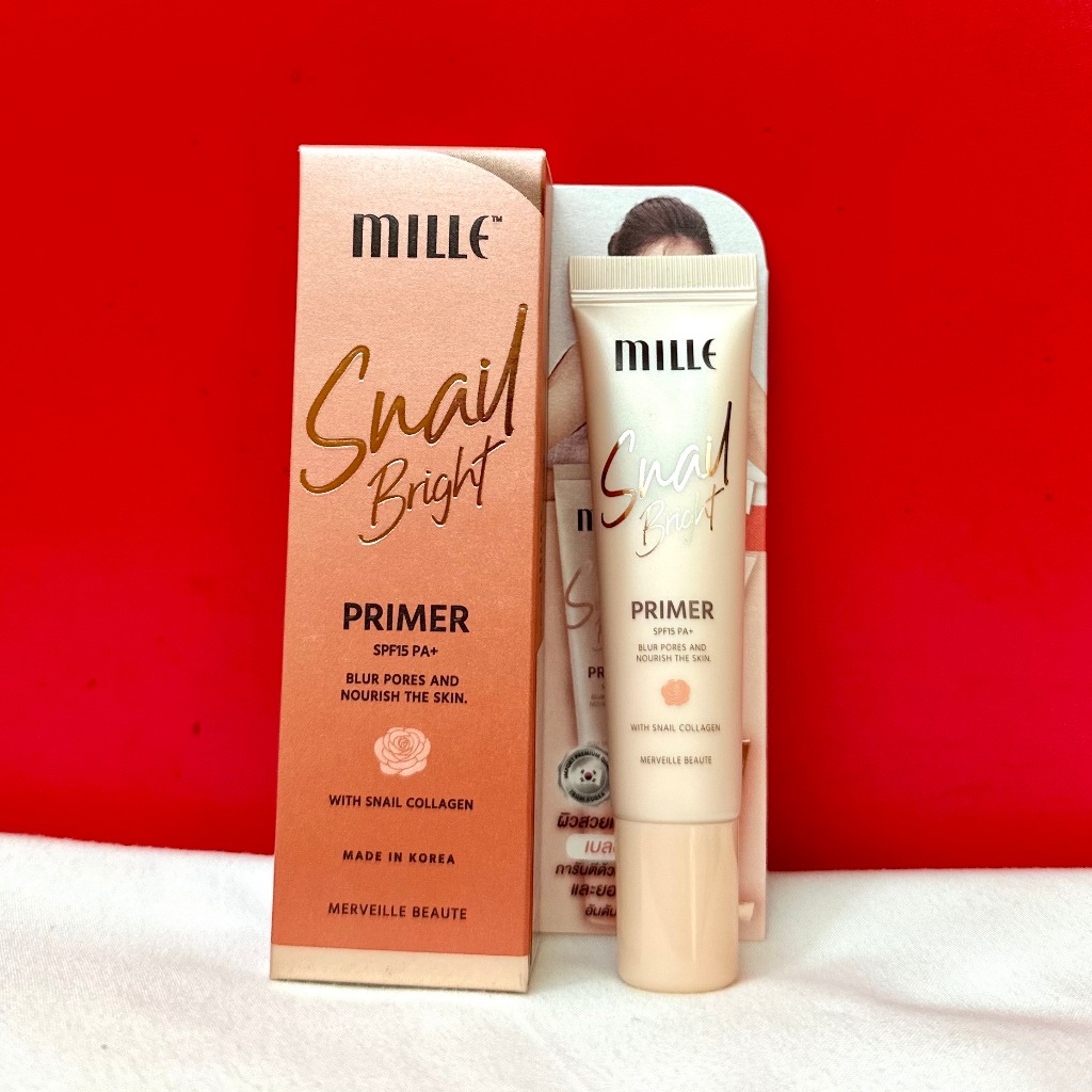 (Tube) Mille Snail Bright Primer Collagen SPF15 PA + (Volume 8 G ...