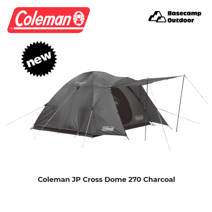 New !! 2024 Coleman JP Cross Dome 270 Charcoal Tent For 4-5 Person Family | Shopee Malaysia
