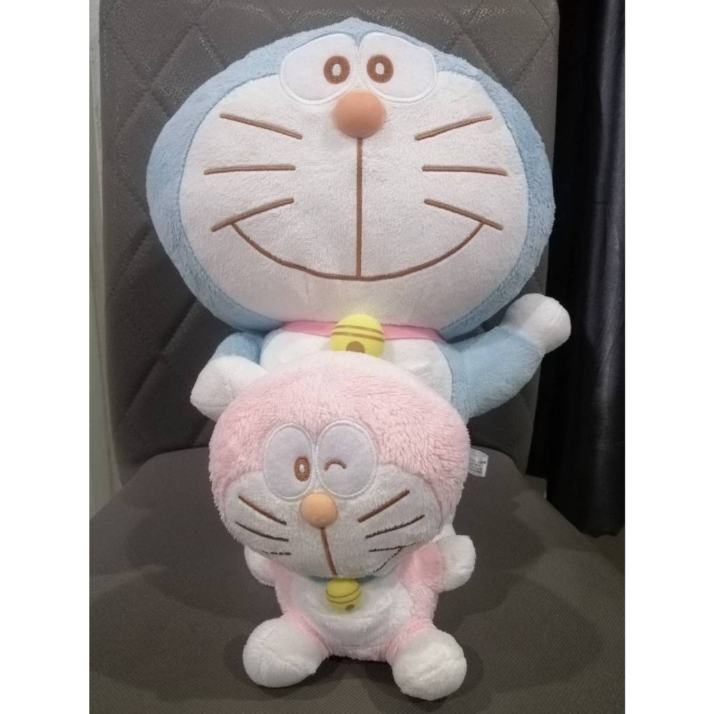 Doraemon Doll Father Child Next To Each Other Large Size 14 Inches ...