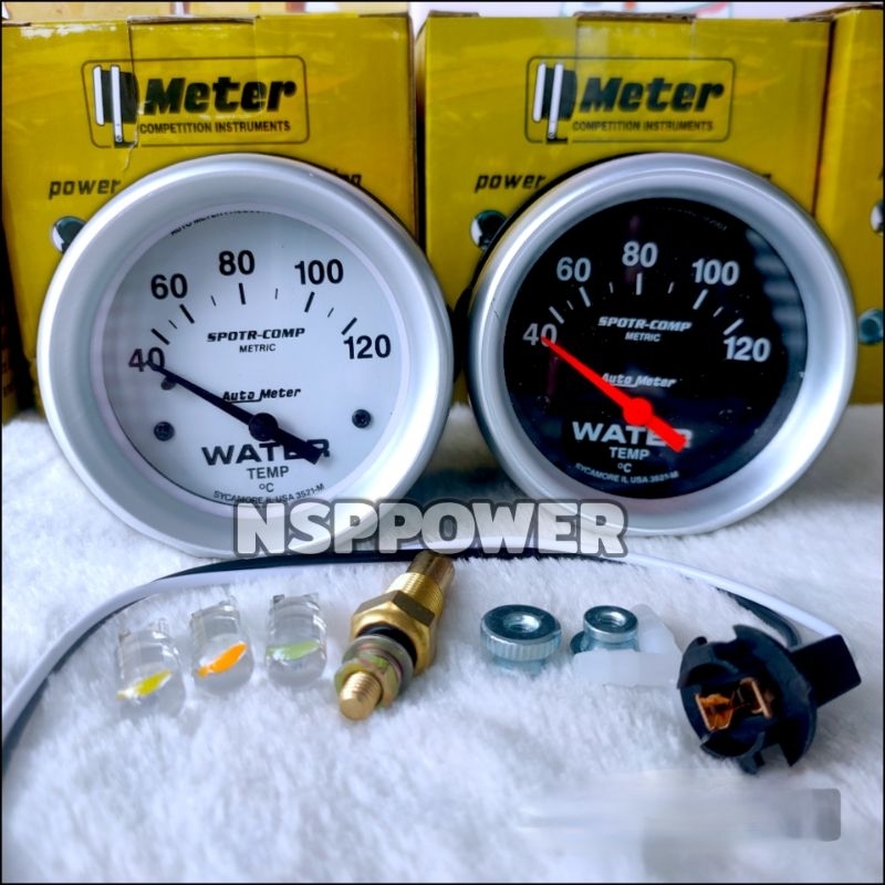 Water Temp Temperature Gauge 2.5-Inch White Face Black Comes With ...