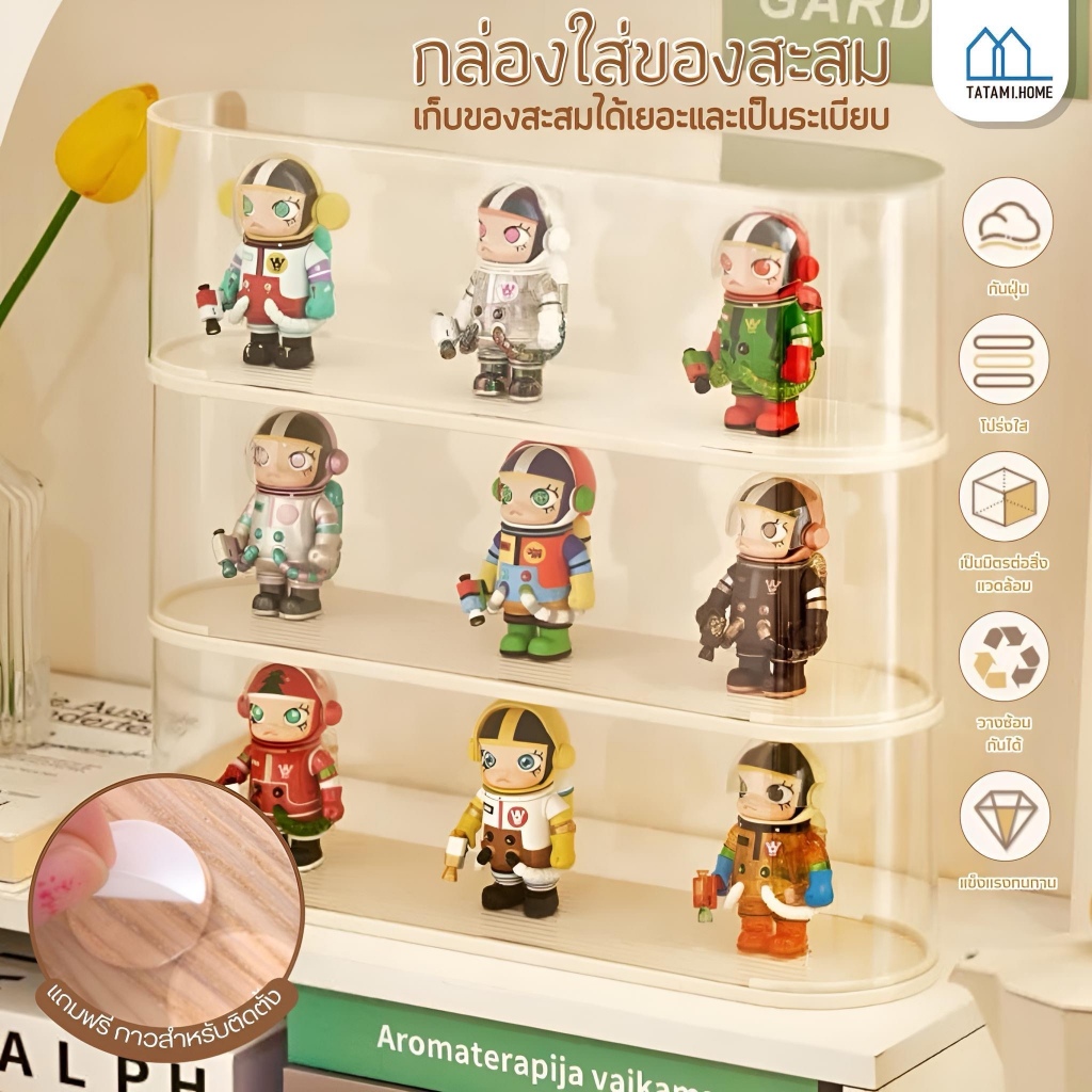 Model Box Display Figure Acrylic Rack Stackable Dustproof Doll Labubu ...