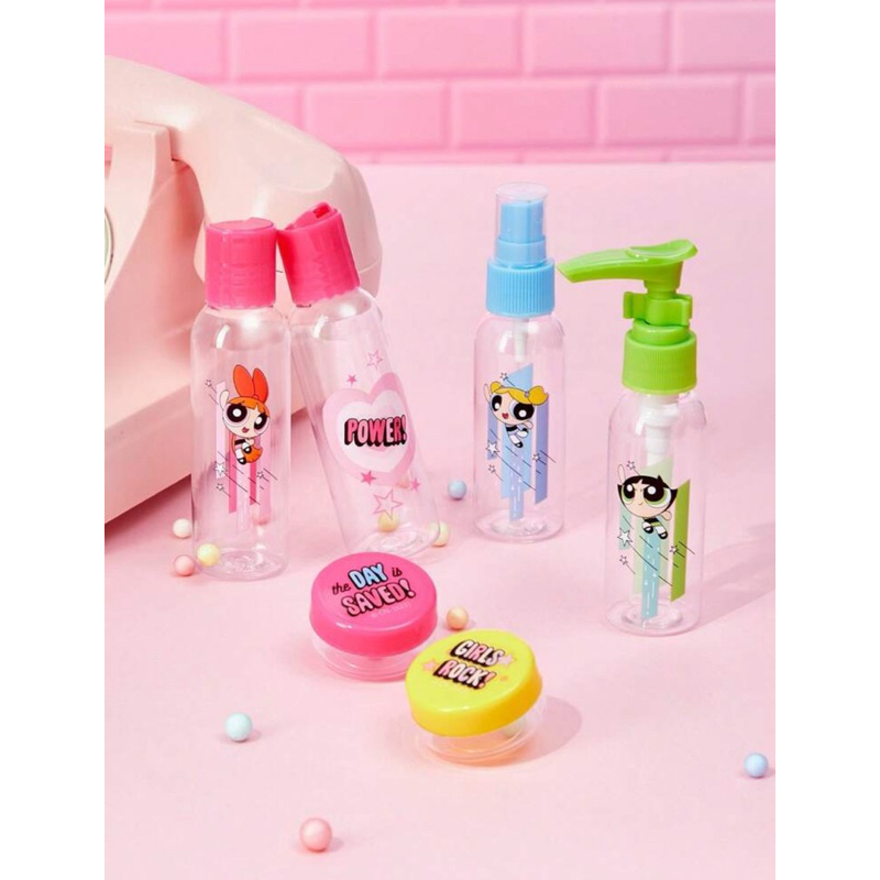 6-Piece Portable Divider Bottle travel set Powerpuff Girls | Shopee ...