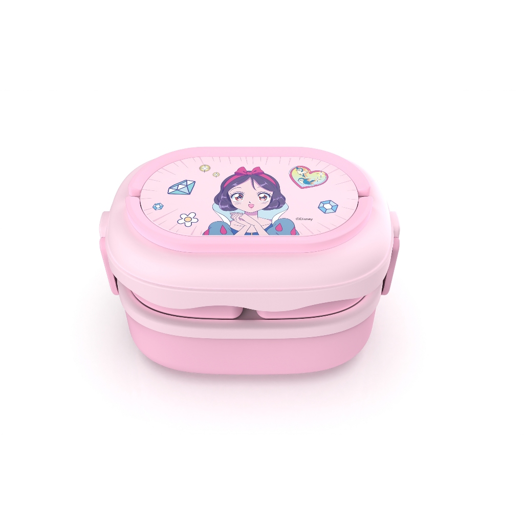 MINISO 2-Tier Food Storage Box Disney Manga Princess Collection (1600mL ...