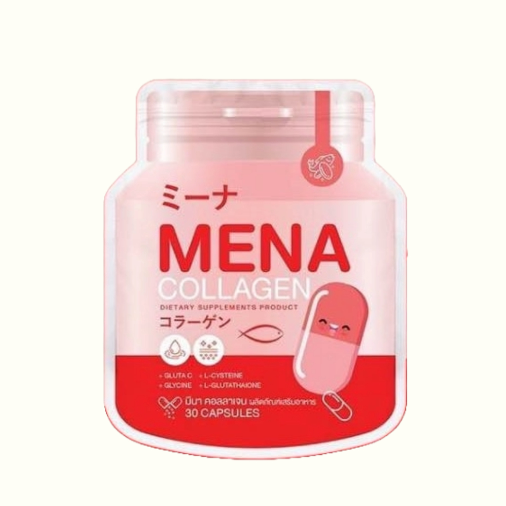 Mena Collagen Mina Nakchalee 1 Sachet Contains 30 Capsules. | Shopee ...