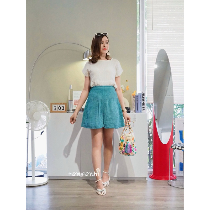 Smock Waist Shorts (Salu Fabric Pressed) | Shopee Malaysia