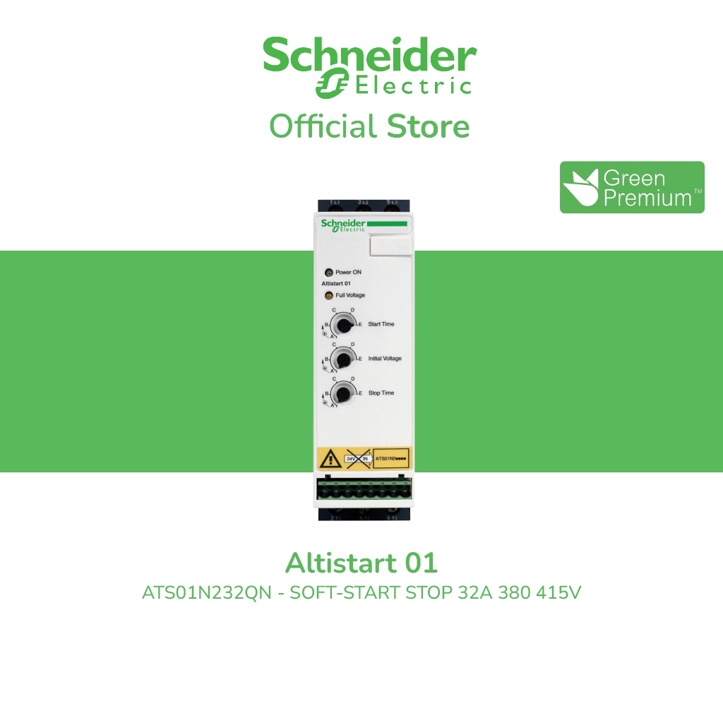 Schneider Electric soft starter for asynchronous motor Altistart Model 01 ATS01 32A 380 to 415V ...