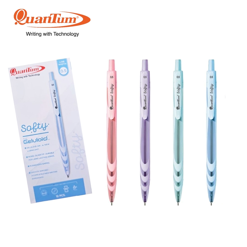 [12 Pcs.] Quantum Ballpoint Pen 0.5 Mm. Softy Model. | Shopee Malaysia