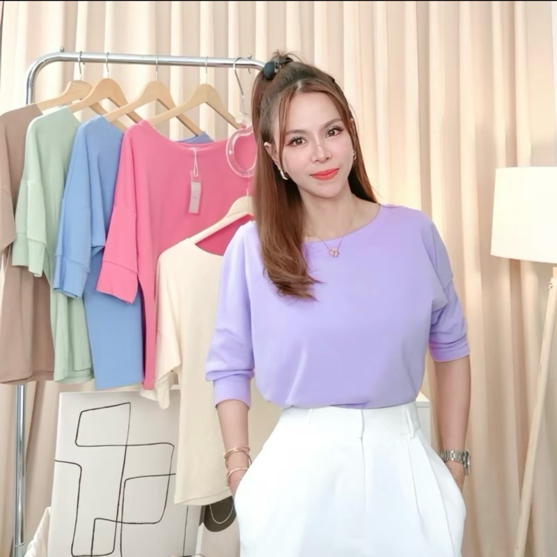 014 * DEE ZYY Large Neckline Boat Neck Long Sleeves And Elbows Oversized Style There Are Many ...