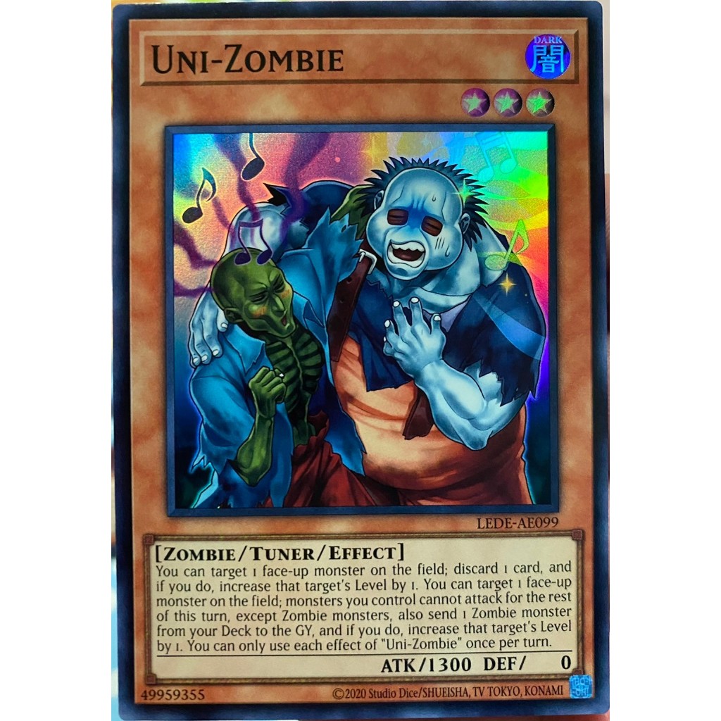 Yugioh Asia-Eng [LEDE-AE099] Uni-Zombie (Super Rare) Authentic Yuki ...