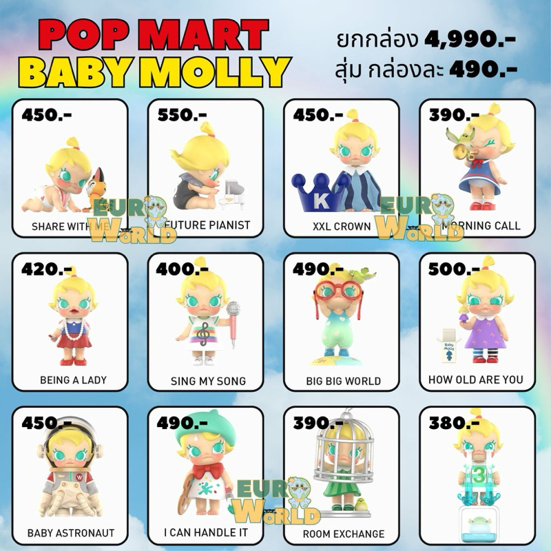 Random Design* And Unwrap Popmart Baby Molly Box With Display | Shopee ...