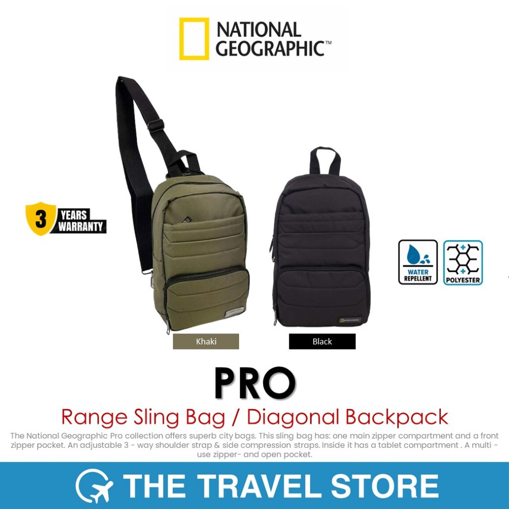 NATIONAL Ic Pro Range Sling Bag/Diagonal Backpack (N00726) NAT GEO 3 ...