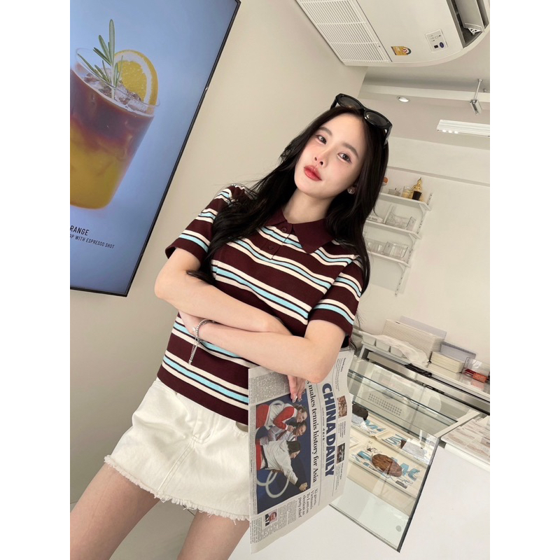 Ka New Collection "polo knit top" The polo Shirt Is Very Cute. The ...