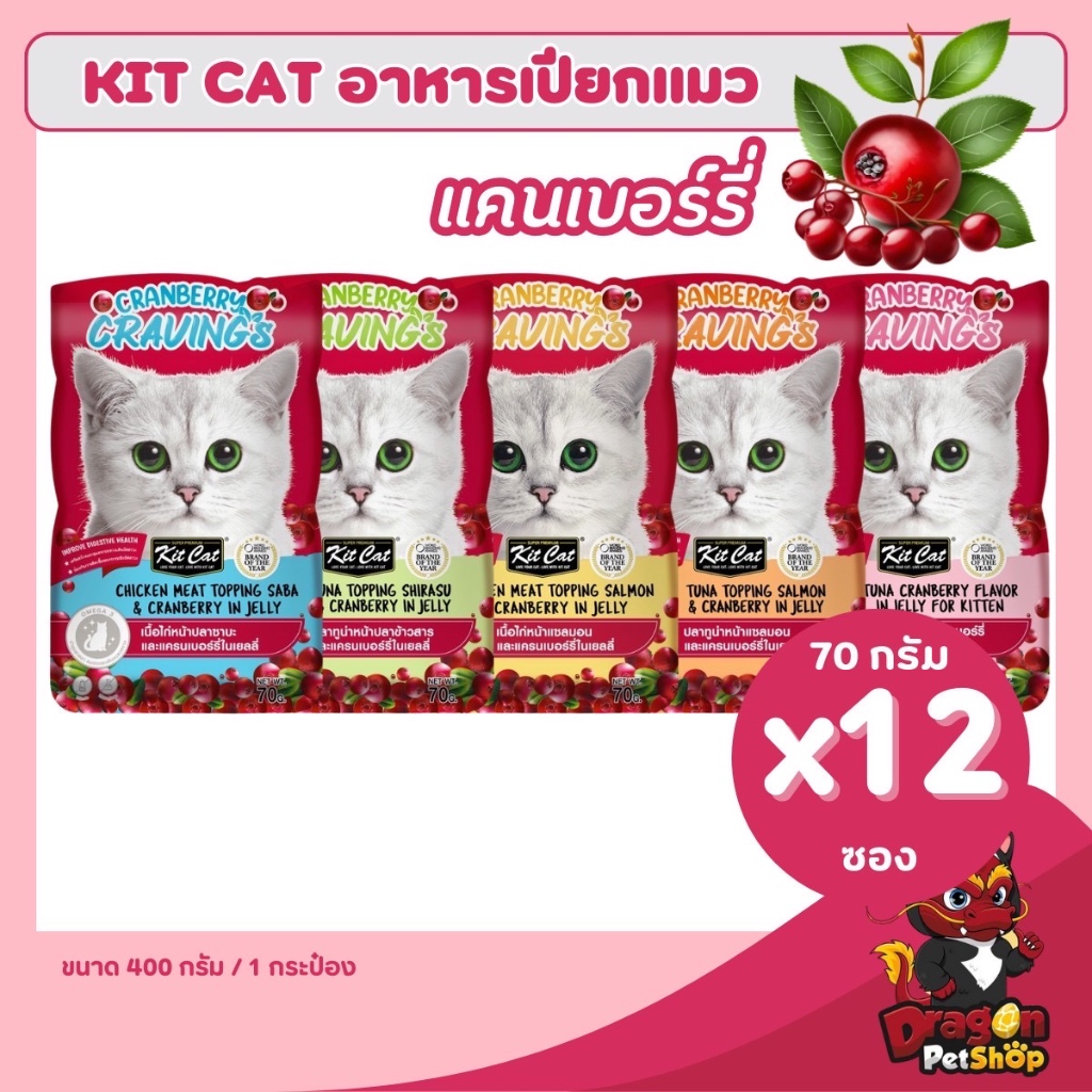 (12 Packs)Kit Cat Cranberry Wet Food 70g | Shopee Malaysia