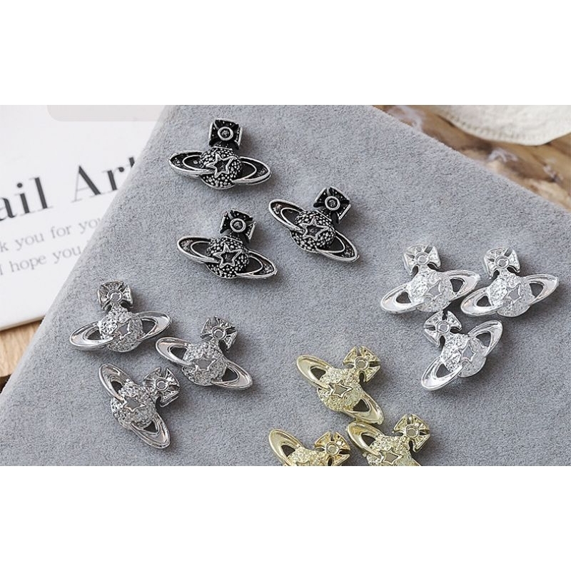 y2k Nail Polish Parts Saturn Metal (10pcs) | Shopee Malaysia