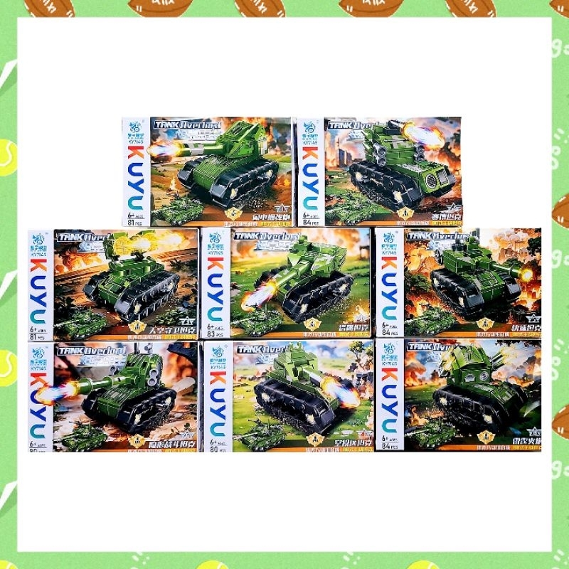 Military Tank Building Blocks Set Of 8 Boxes no.7145 (Can Include ...