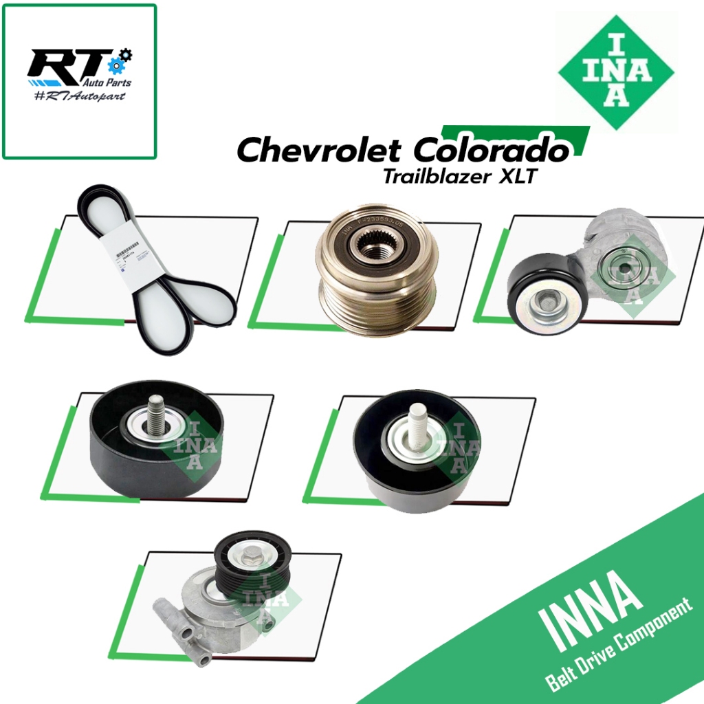 INNA Pulley Set Belt Chevrolet Colorado Duramax XLT Year 11-18 ...