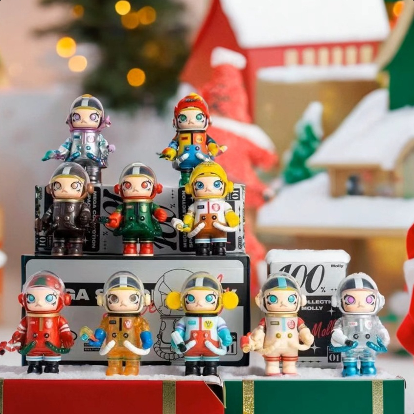 Stock Popmart MEGA SPACE MOLLY 1 Anniversary Series V1 Blind Box Random ...