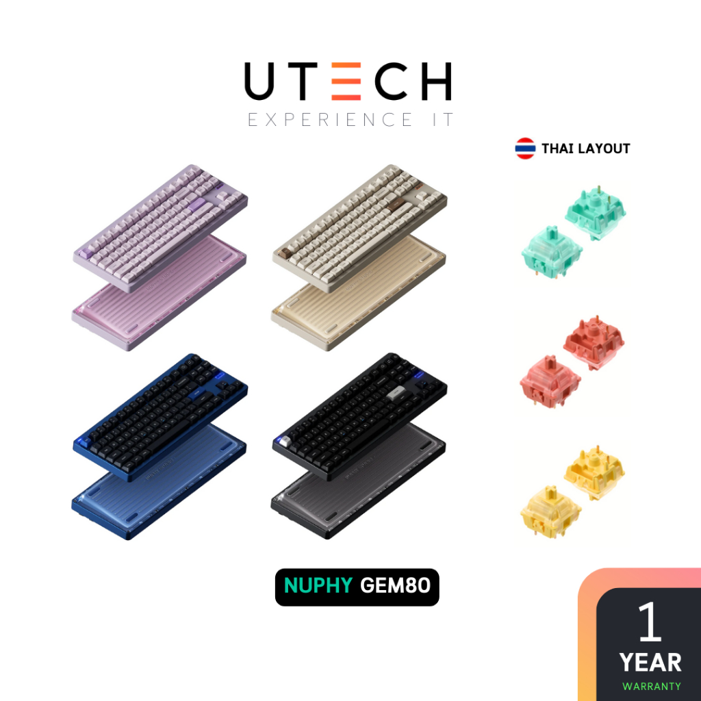 NuPhy Keyboard Gem80 QMK/VIA Wireless Custom Mechanical TKL by UTECH ...