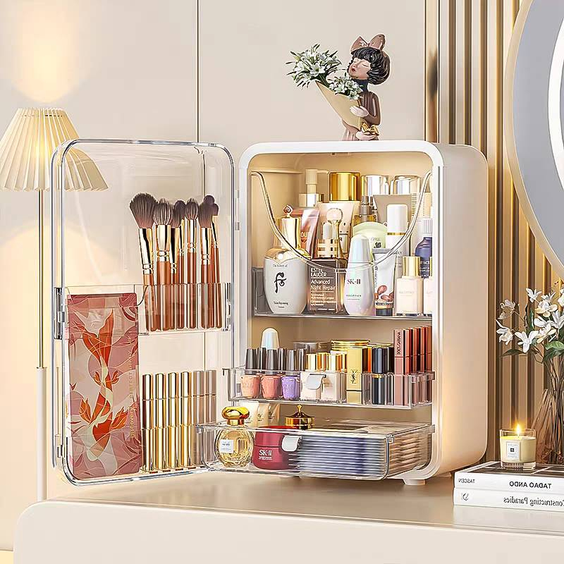 Transparent Cosmetic Storage Cabinet That Can Be Opened On 2 Sides With ...