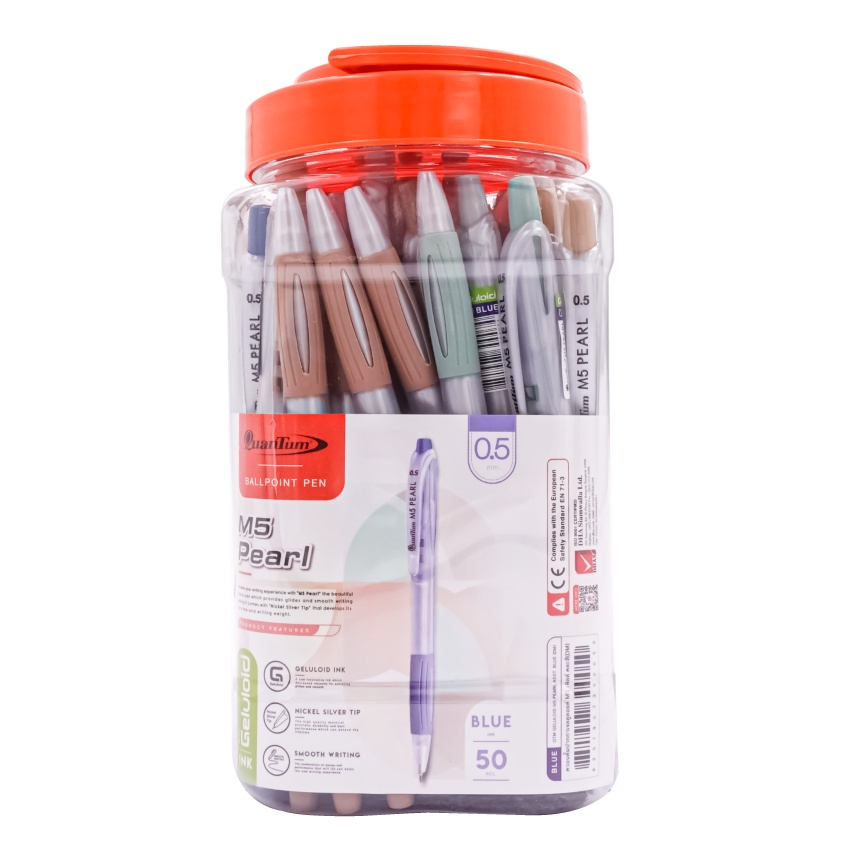 Quantum 007 Pearl Ballpoint Pen 0.7mm Luloid Gel Ink (50 Pack) | Shopee ...
