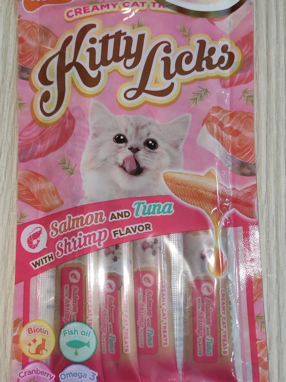 Kitty Licks Kid Slick NOVEE Cat Lick Salmon With Tuna And Shrimp Flavor ...