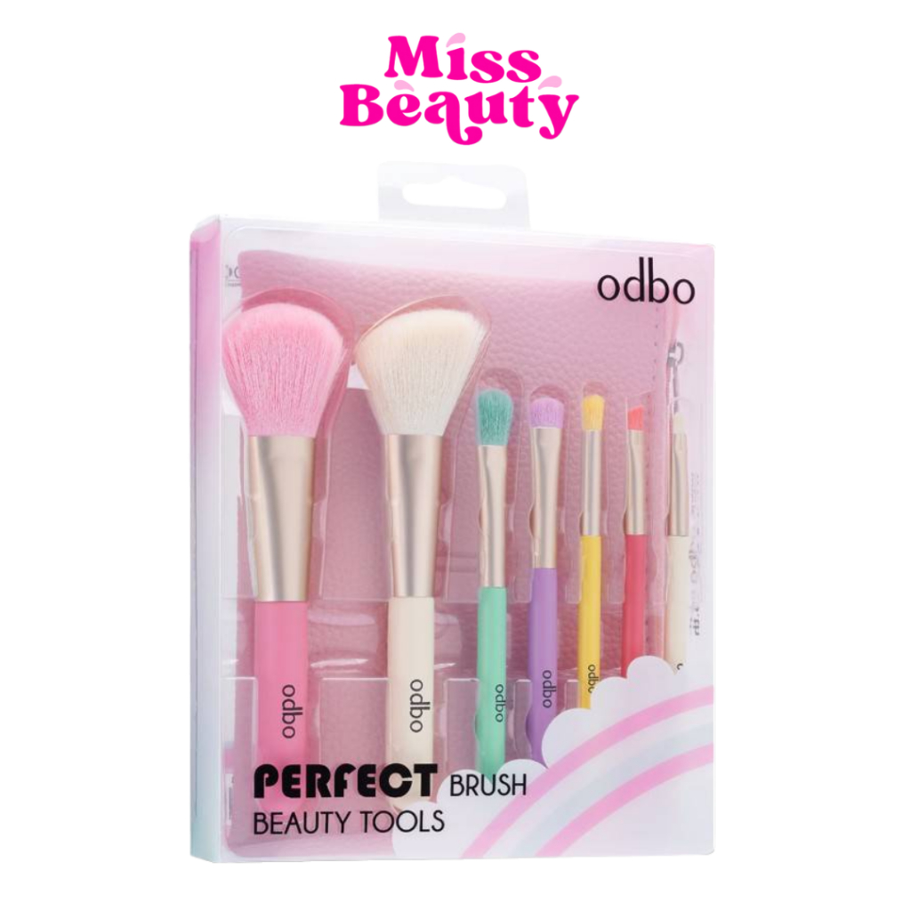Brush Set OD8193 Makeup ODBO Perfect Beauty Tool Beautiful Color Cute Pastel | Shopee Malaysia