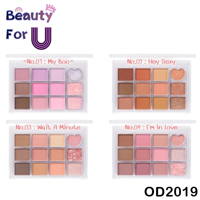 ODBO Real heart color eye palette 8g. od2019 | Shopee Malaysia