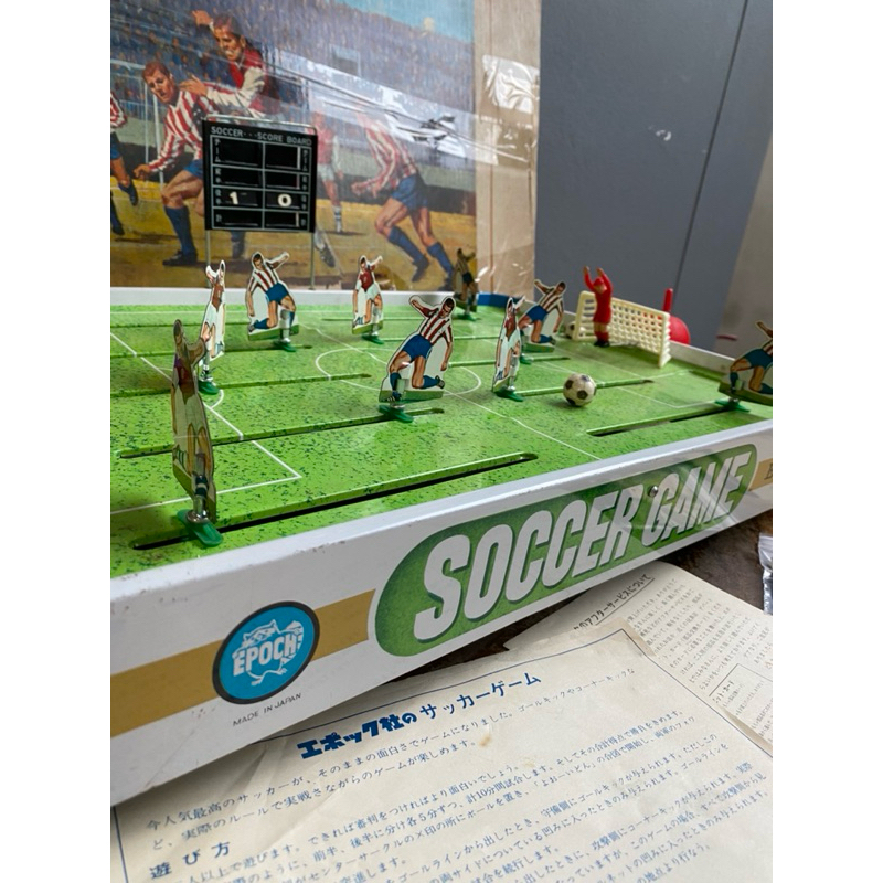vintage 60s epoch soccer game tin toy made in Japan Hand Crank Ball ...