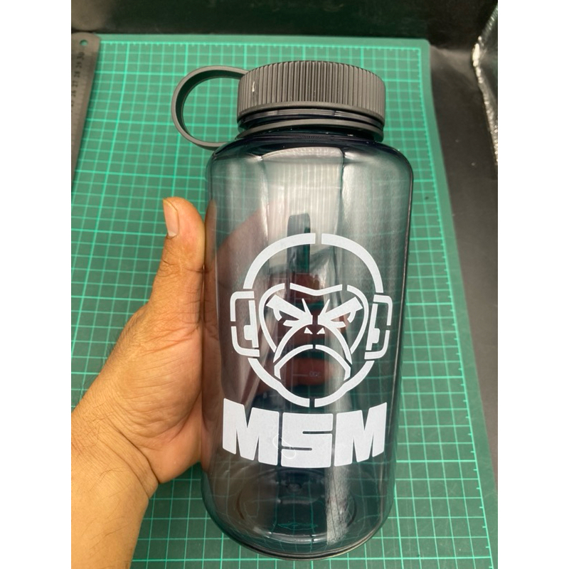 Us Military Water Bottle 1 Liter Clear Black MSM Mil Spec Monkey Can Be ...