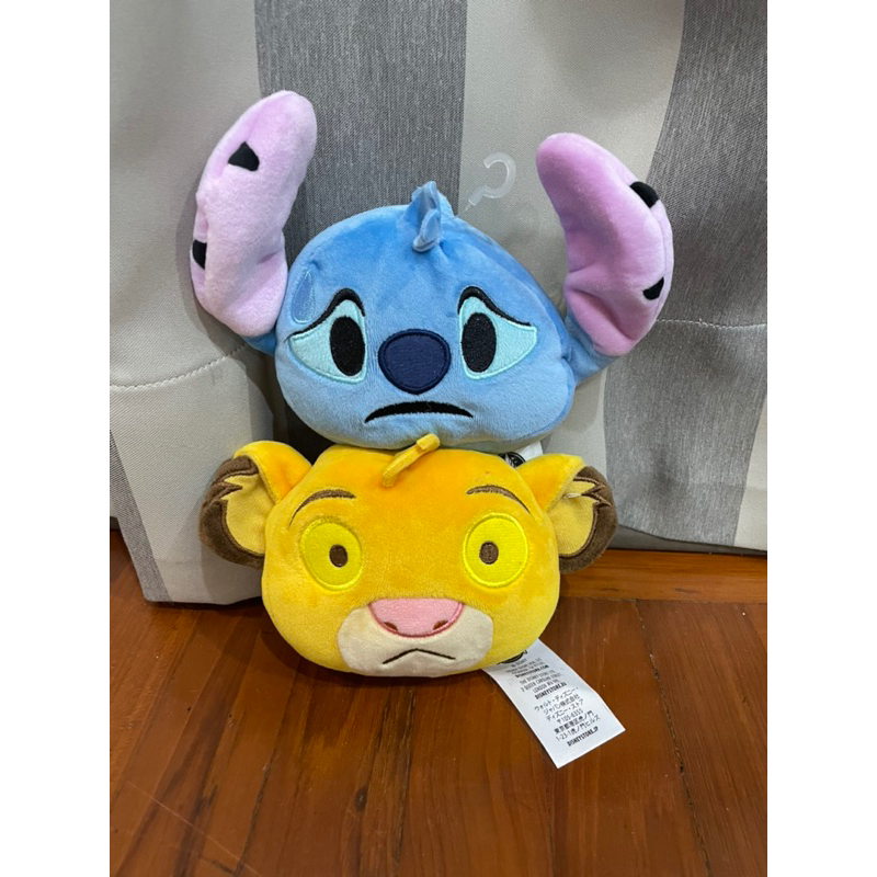 Disney Store Face Emoji Mocchi Stitch Lion King Simba Doll Mochi ...