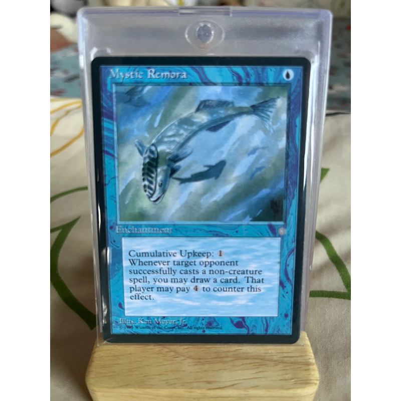 MTG Mystic Remora Blue Card Magic the gathering EDH Model Ice Age DMR ...