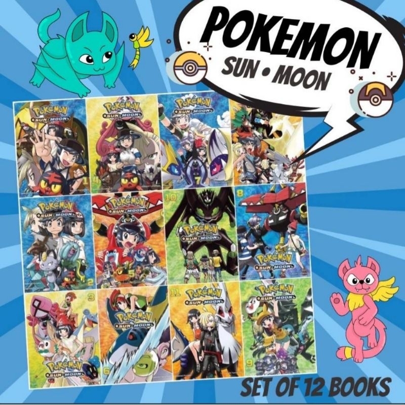 Pokemon Comic Book Sun & Moon Series 12 Books Set English | Shopee Malaysia