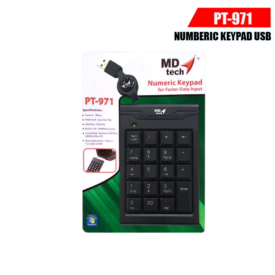 MD-TECH PT-971 USB Numeric Keypad (Wired Keep) | Shopee Malaysia